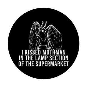 Mothman Cryptid I Kissed Mothman In The Lamp Section PopSockets Standard PopGrip