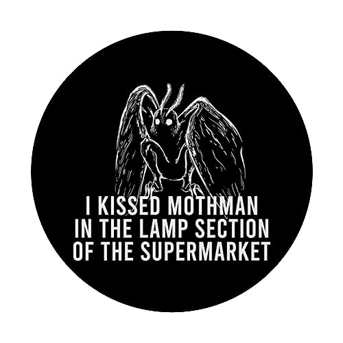 Mothman Cryptid I Kissed Mothman In The Lamp Section PopSockets Standard PopGrip