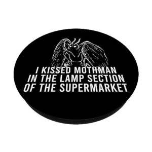 Mothman Cryptid I Kissed Mothman In The Lamp Section PopSockets Standard PopGrip