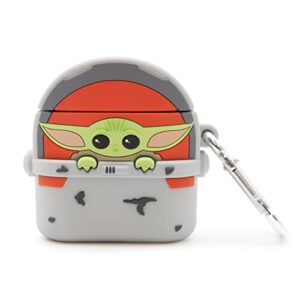 star wars the mandalorian grogu baby yoda wireless earbud case cover for gen 1/2 airpods