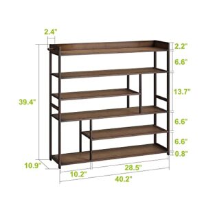 BMOSU Bamboo Tall Shoe Rack for Entryway Boots Free Standing Shoe Storage Organizer Large Capacity Shoe Shelf Garage 6 Tier Shoe Rack 24-25 Pairs for Hallway Closet Living Room Bedroom (Brown)