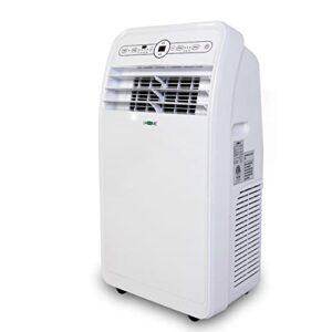 uhome portable air conditioner with heat 12,000 btu, compact portable ac unit with dehumidifier & fan, cools & heats up to 400 sq.ft, remote control and window kit included, white