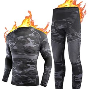 NOOYME Thermal Underwear for Men Long Johns for Men, Base Layer Men for Cold Weather Camouflage