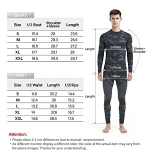 NOOYME Thermal Underwear for Men Long Johns for Men, Base Layer Men for Cold Weather Camouflage