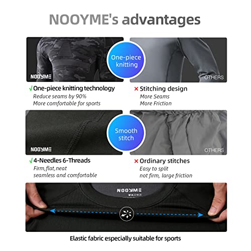 NOOYME Thermal Underwear for Men Long Johns for Men, Base Layer Men for Cold Weather Camouflage