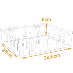 New brothread Pack of 2 Tall and Clear Storage Box/Organizer for 2x30 Home Embroidery&Cotton Thread Spools Compatible with Tall Thread Spools from Isacord/Floriani/Madeira/Glide/RA/Connecting Thread