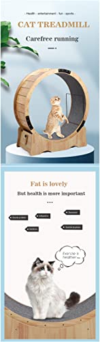 100x39x92cm Silent Pet Treadmill, Wooden Spinner Exercise Wheel Running Wheel, Cat Climbing Frame Weight Loss Device