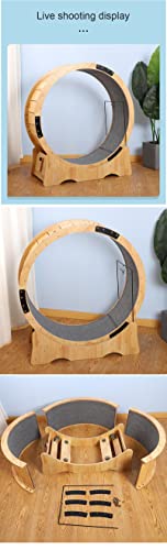 100x39x92cm Silent Pet Treadmill, Wooden Spinner Exercise Wheel Running Wheel, Cat Climbing Frame Weight Loss Device