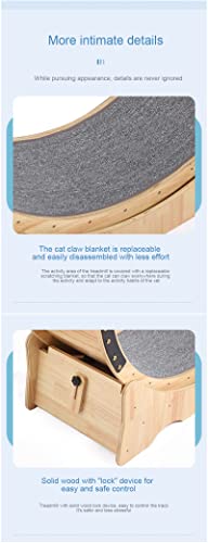 100x39x92cm Silent Pet Treadmill, Wooden Spinner Exercise Wheel Running Wheel, Cat Climbing Frame Weight Loss Device