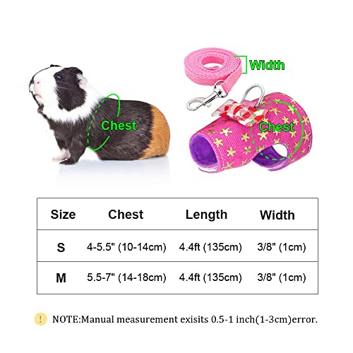 Generic Small Pet Rabbit Harness Vest and Leash Set for Ferret Guinea Pig Bunny Hamster Rabbits Puppy Kitten Bowknot Chest Strap Harness (Color : B, Size : Small)