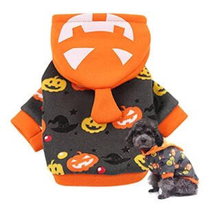 dog pumpkin costume halloween sweater clothes cosplay outfits clothes for fleece hoodie cooper