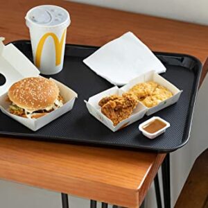 Aebeky Plastic Cafeteria Trays,Fast Food Serving Trays,13"X17",Set of 6 (Black)