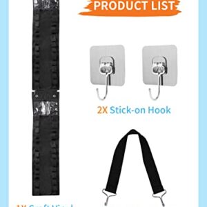 Vinyl Storage Organizer,Vinyl Roll Holder Wall Mount/Over The Door, Craft Vinyl Storage Rack, Hanging Organizer Storage with 52 Roll Compartments, Black