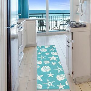 bnm indoor/outdoor area rug, perfect for patio, backyard, playroom, kitchen, bedrooms, dining room, and entryway, high-traffic, pet and kid friendly, modern traditional damask, 2' 7" x 8', teal