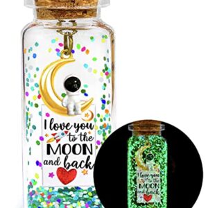 Anniversary Glow I Love You to the Moon and Back Message in a Bottle Presents Cute Romantic Gifts for Him Her Boyfriend Girlfriend Husband Wife Couples Fun Birthday Christmas Present Valentines Gift