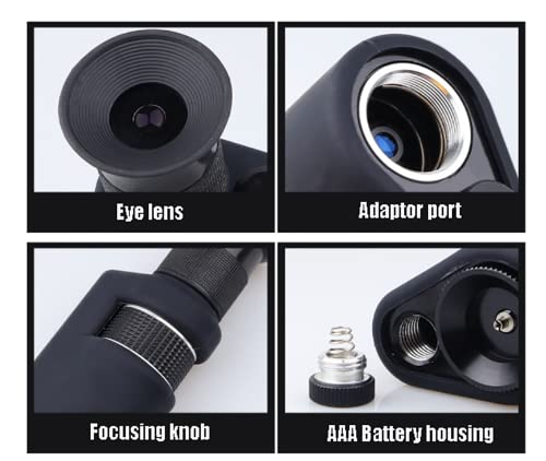 400x Handheld Fiber Optical Microscope with 2.5mm FC ST SC Adapters and 1.25mm LC Adapter