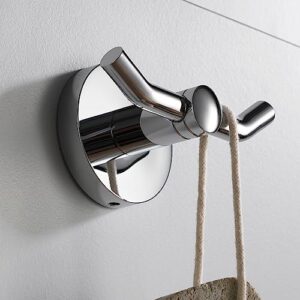 Kraus KEA-18802BG Elie Bathroom Robe and Towel Double Hook, 3 5/8 Inch, Brushed Gold