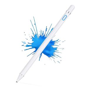 active stylus pen compatible for ios&android touch screens,stylus pens for touch screens,rechargeable stylus for i-pad/pro/air/mini/i-phone/cellphone/samsung/tablet drawing&writing (white)