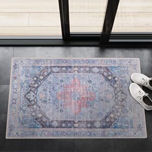 perga rugs machine washable area rug for bedroom, kitchen, bathroom, living room, entryway, home decor non slip rug, pet friendly & resistant throw indoor floor carpet