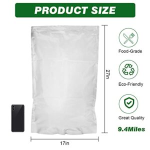 Mylar Bags,15 Pack 5 GALLON Mylar Bags, Heat Sealable Bags Zipper Resealable Pouches Storage Bags for Food, Coffee Beans, Tea, Grains