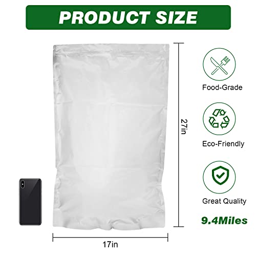 Mylar Bags,15 Pack 5 GALLON Mylar Bags, Heat Sealable Bags Zipper Resealable Pouches Storage Bags for Food, Coffee Beans, Tea, Grains