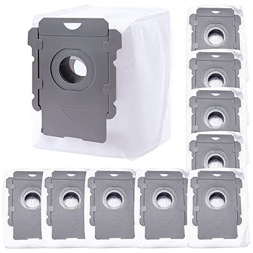 10 pack Replacement Roomba Vacuum Bags Compatible with iRobot Roomba i7, i7+, i8, i8+, i3, i3+, i4, i4+, i1+, i6, i6+, j7, j7+, s9, s9 Plus Bags Bulk Trash Bags Automatic Dirt Disposal Bags Bin Bags