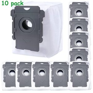 10 pack Replacement Roomba Vacuum Bags Compatible with iRobot Roomba i7, i7+, i8, i8+, i3, i3+, i4, i4+, i1+, i6, i6+, j7, j7+, s9, s9 Plus Bags Bulk Trash Bags Automatic Dirt Disposal Bags Bin Bags