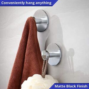 Hook for Kitchen Bedroom Bathroom ,Sticky Hooks,Bath Wall Hooks for Hanging, Adhesive Towel Hook Stainless Steel Adhesive Wall Hooks,Can Hang Clothes,Kitchenware,Hat,4-Packs