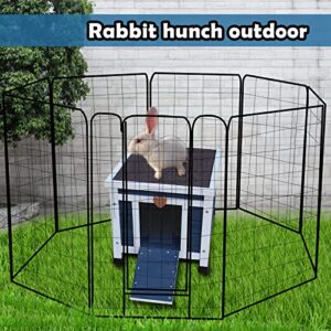 Rockever Outdoor Cat House, Feral Cat House Outdoor Weatherproof with Escape Door and Clear Windows for 2 Cats (Grey