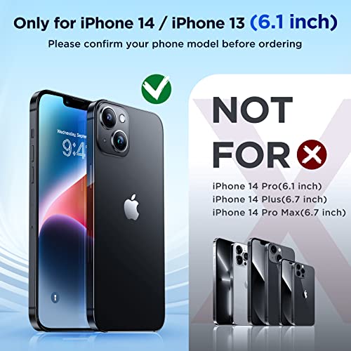 Simtect for iPhone 14 Case/iPhone 13 Case, Ultra Clear [Not Yellowing] [Military Drop Protection] Slim Fit Yet Protective Shockproof Phone Case 6.1 Inch- Crystal Clear