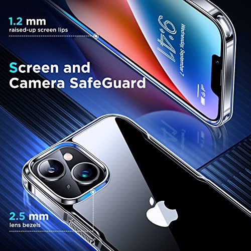 Simtect for iPhone 14 Case/iPhone 13 Case, Ultra Clear [Not Yellowing] [Military Drop Protection] Slim Fit Yet Protective Shockproof Phone Case 6.1 Inch- Crystal Clear