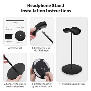 Srhythm Headphone Stand,Metal Headset Holder for Space-Saving and Display