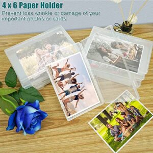 4" x 6" Photo Storage Boxes, Photo Organizer Cases Craft Keeper Picture Storage Containers Box for Photos - 10 Pack (Clear)