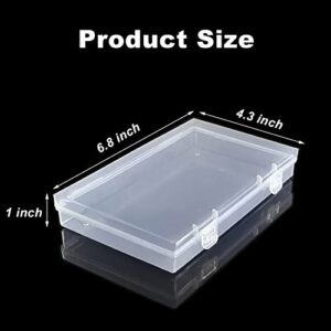 4" x 6" Photo Storage Boxes, Photo Organizer Cases Craft Keeper Picture Storage Containers Box for Photos - 10 Pack (Clear)