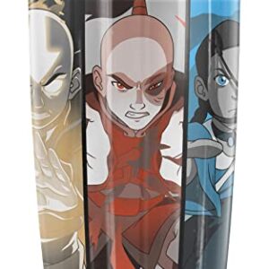 Logovision Avatar The Last Airbender Triple Bender Stainless Steel 20 oz Travel Tumbler, Vacuum Insulated & Double Wall with Leakproof Sliding Lid