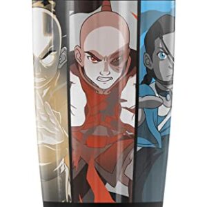 Logovision Avatar The Last Airbender Triple Bender Stainless Steel 20 oz Travel Tumbler, Vacuum Insulated & Double Wall with Leakproof Sliding Lid