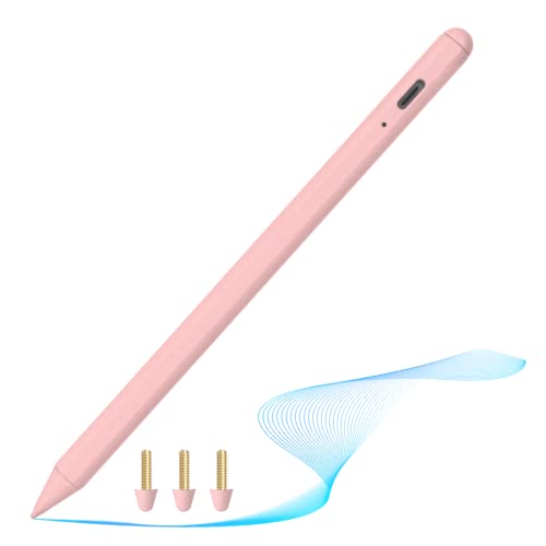 Stylus Pen for Apple iPad Pencil - Ipad Stylus Pen for iPad 10th 9th 8th 7th 6th Generation Palm Rejection for 2018-2023 Apple iPad Air 5th 4th 3rd iPad Mini 6th 5th Gen iPad Pro 11-12.9 Inch Pink