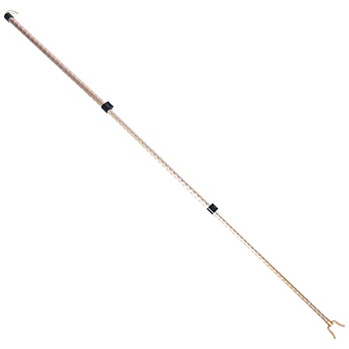 DOITOOL Hanger Retriever Pole with Hook- Adjustable 50 Feet High Reach Garment Hook- Extendable Reaching Stick Pole to Easily Reach Clothes and Closet Poles ( Golden )