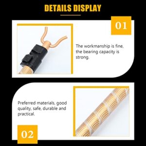 DOITOOL Hanger Retriever Pole with Hook- Adjustable 50 Feet High Reach Garment Hook- Extendable Reaching Stick Pole to Easily Reach Clothes and Closet Poles ( Golden )