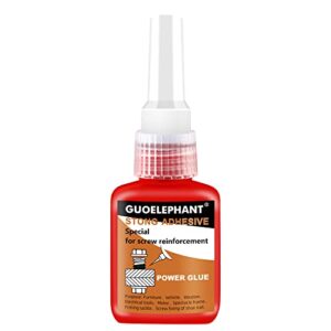 guoelephant 15ml red threadlocker universal metal glue high strength anaerobic curing sealant heavy duty screw glue repair.