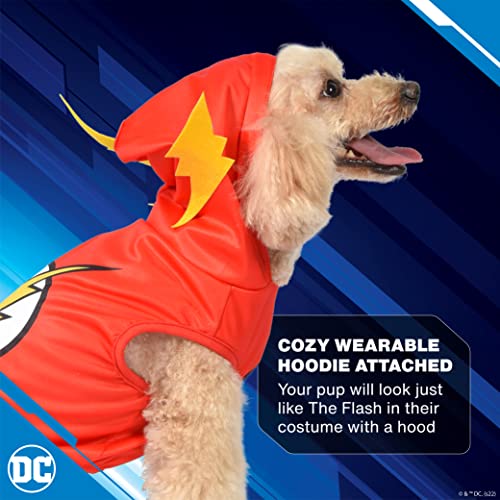 DC Comics Superhero The Flash Halloween Dog Costume – Small - | DC Superhero Halloween Costumes for Dogs, Funny Dog Costumes | Officially Licensed DC Dog Halloween Costume