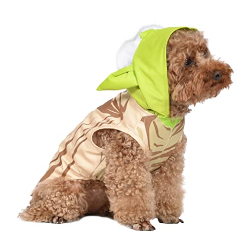 Star Wars: Yoda Halloween 2022 Pet Costume -Small - |Star Wars Halloween Costumes for Dogs, Funny Dog Costumes | Officially Licensed Star Wars Dog Halloween Costume, Multicolor (FF14733-22)