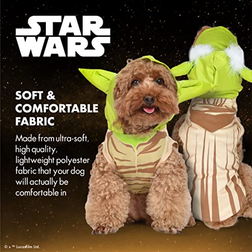 Star Wars: Yoda Halloween 2022 Pet Costume -Small - |Star Wars Halloween Costumes for Dogs, Funny Dog Costumes | Officially Licensed Star Wars Dog Halloween Costume, Multicolor (FF14733-22)