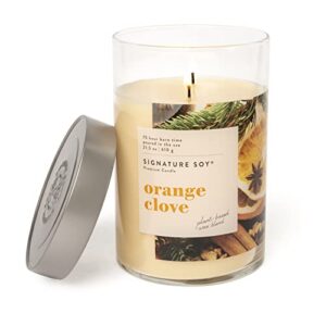 Signature Soy Lidded Orange Clove Scented Candle