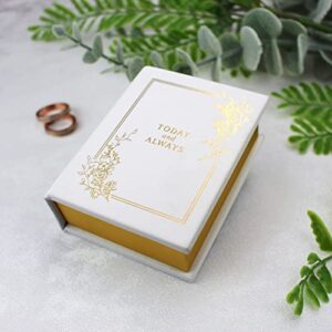 Lillian Rose Wedding Ring Book Box, One Size, White