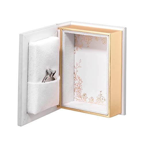 Lillian Rose Wedding Ring Book Box, One Size, White