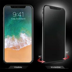 Romuto 【3+3 Pack】 Designed for iPhone 12 Pro Max Privacy Screen Protector Tempered Glass, 9H Hardness, Case Friendly, Bubble Free (Privacy-Anti-Spy)