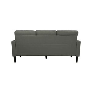 Moselota 72" SECTIONAL Sofa Left Hand Facing with 2 Pillows Dark Grey Fabric