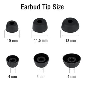 Ear Tips Compatible with Jabra Elite 65t Headphone,6 Pairs Replacement Silicone Tips Compatible with Jabra Elite 65t 75t/Active 65t 75t/ S/M/L Earbud Tips Black