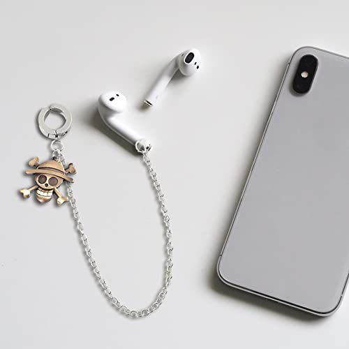 ZOA 1 Pair Earphone Anti Lost Earring Clip, Straw Hat Pirates Anime Anti Lost Earring, Creative Earring Clip Compatible with Airpods 2&1 3/Pro